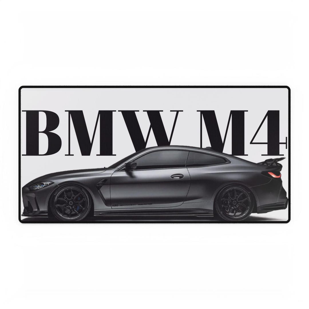 BMW M4 Illustration Desk Mat | Neoprene Mouse Pad - Etsy