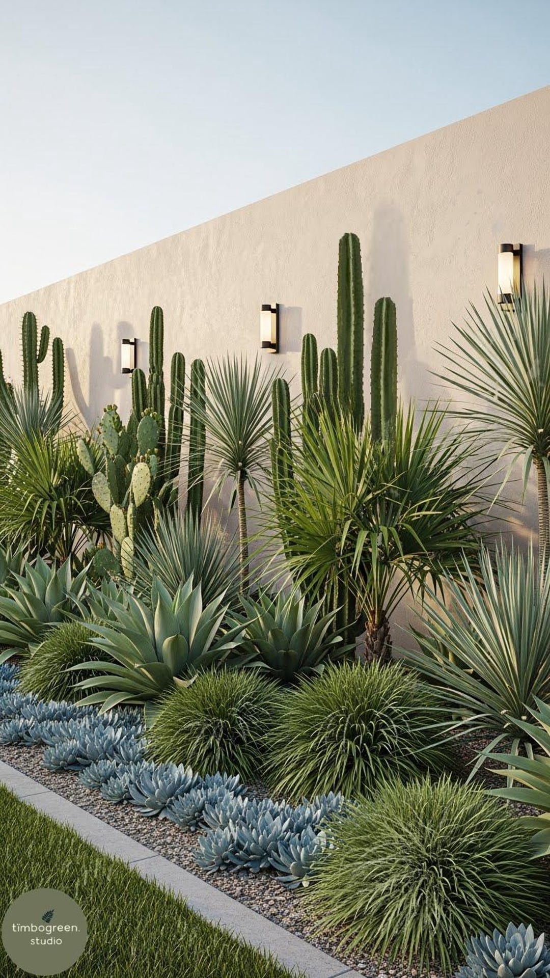 Landscape Design Desert Garden Plan | Xeriscaping Layout, Florida Texas ...