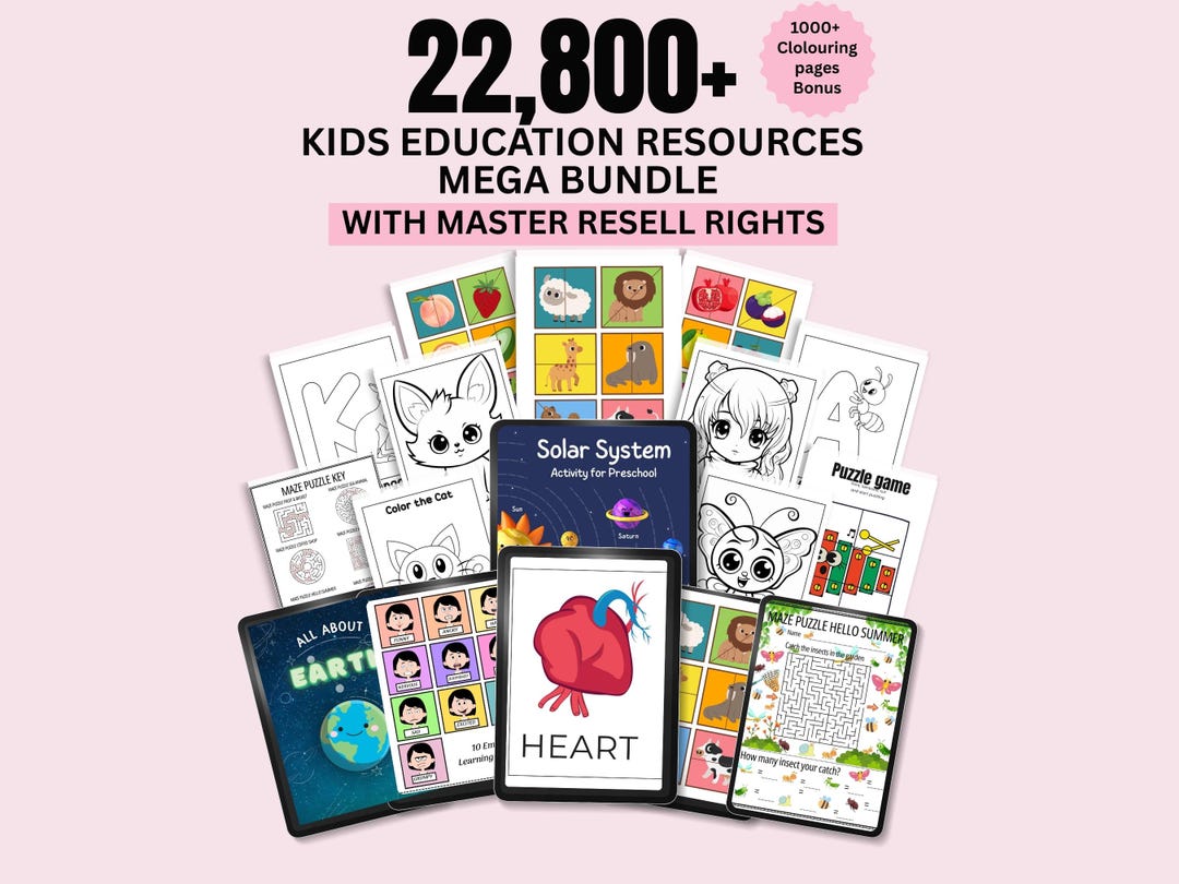 22,800+ Educational Kids Resources | Learning Bundle | PLR & MRR ...