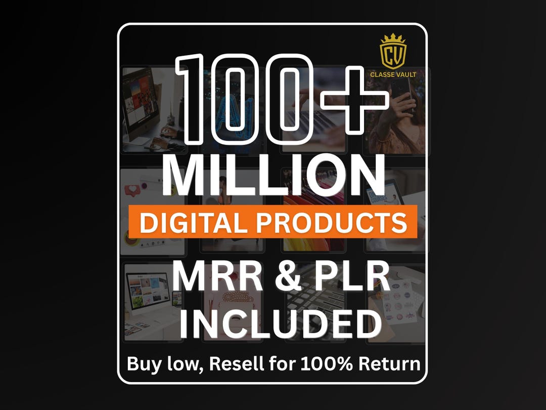 100 Million+ Ultimate PLR MRR Bundle Ideal for Passive Income, Plr Mrr ...
