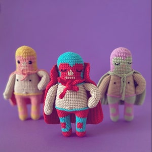 Rebecca the Fireball and Hurricane Manu Mexican Luchadores - Crochet ...