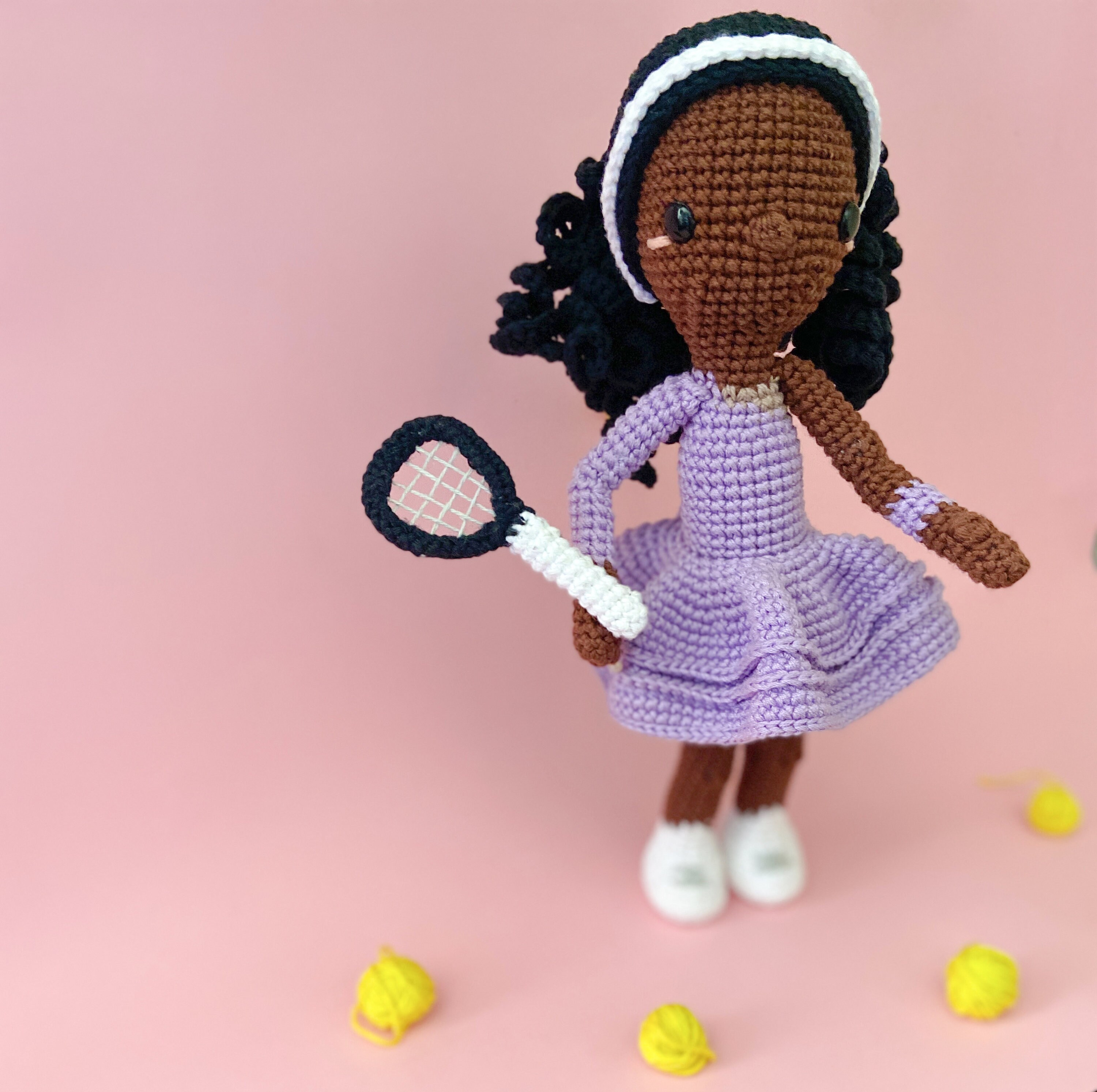 SERENA the tennis player Crochet Pattern/amigurumi | Etsy