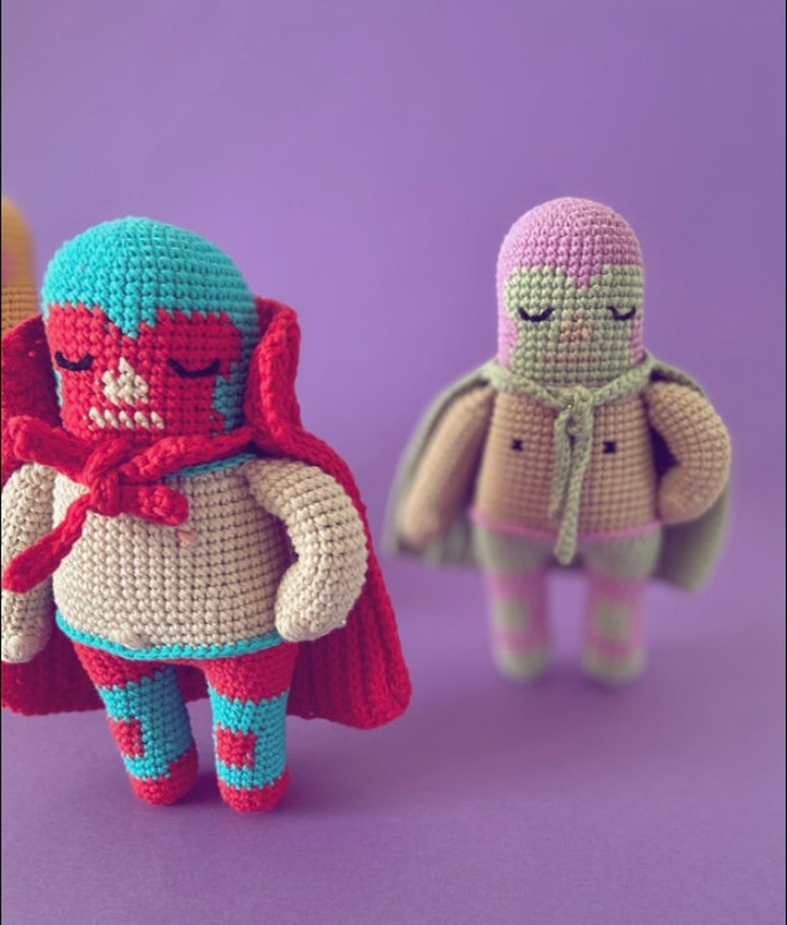 Rebecca the Fireball and Hurricane Manu Mexican Luchadores - Crochet ...