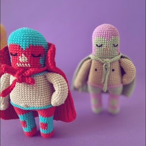 Rebecca the Fireball and Hurricane Manu Mexican Luchadores - Crochet ...