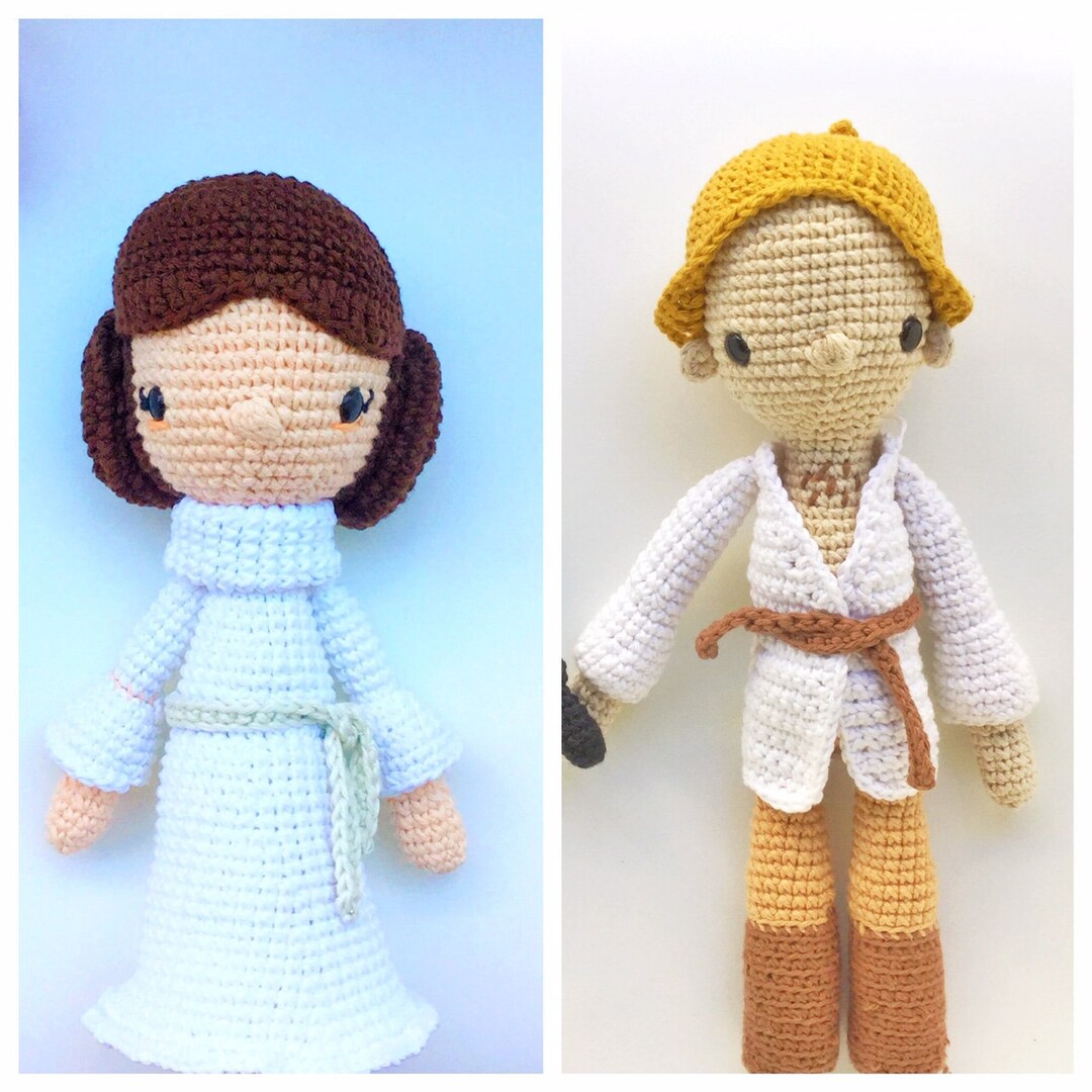 Star Wars Princess Leia and Luke Skywalker Crochet Pattern/amigurumi - Etsy