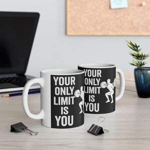 Motivational Fitness Mug, Your Only Limit is You, Gym Gift, Workout ...