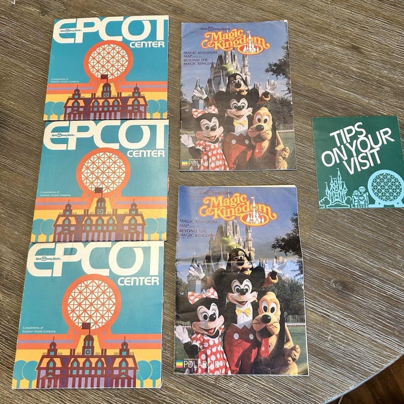 Vintage Disney Epcot Center Magic Kingdom Polaroid Camera Center Tips ...