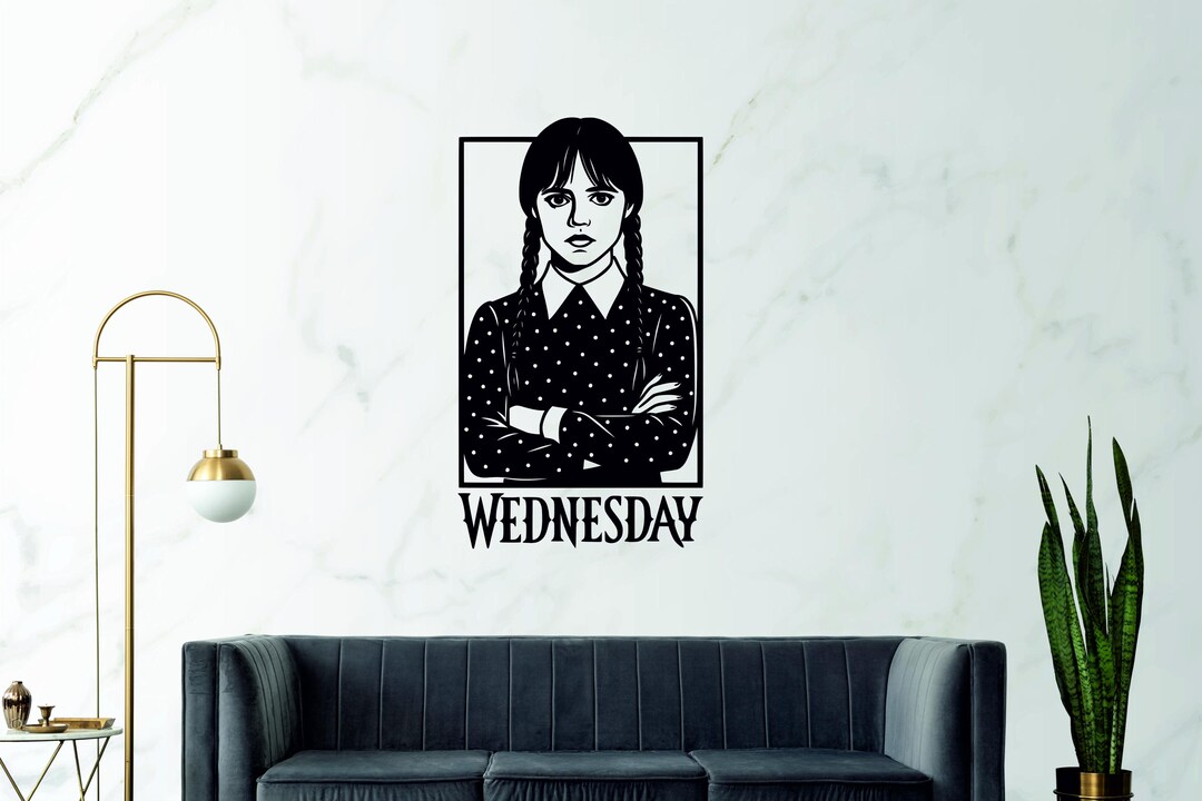 Wednesday Addams SVG DXF Cdr Ai, Gothic Wall Art, Laser Cut File ...