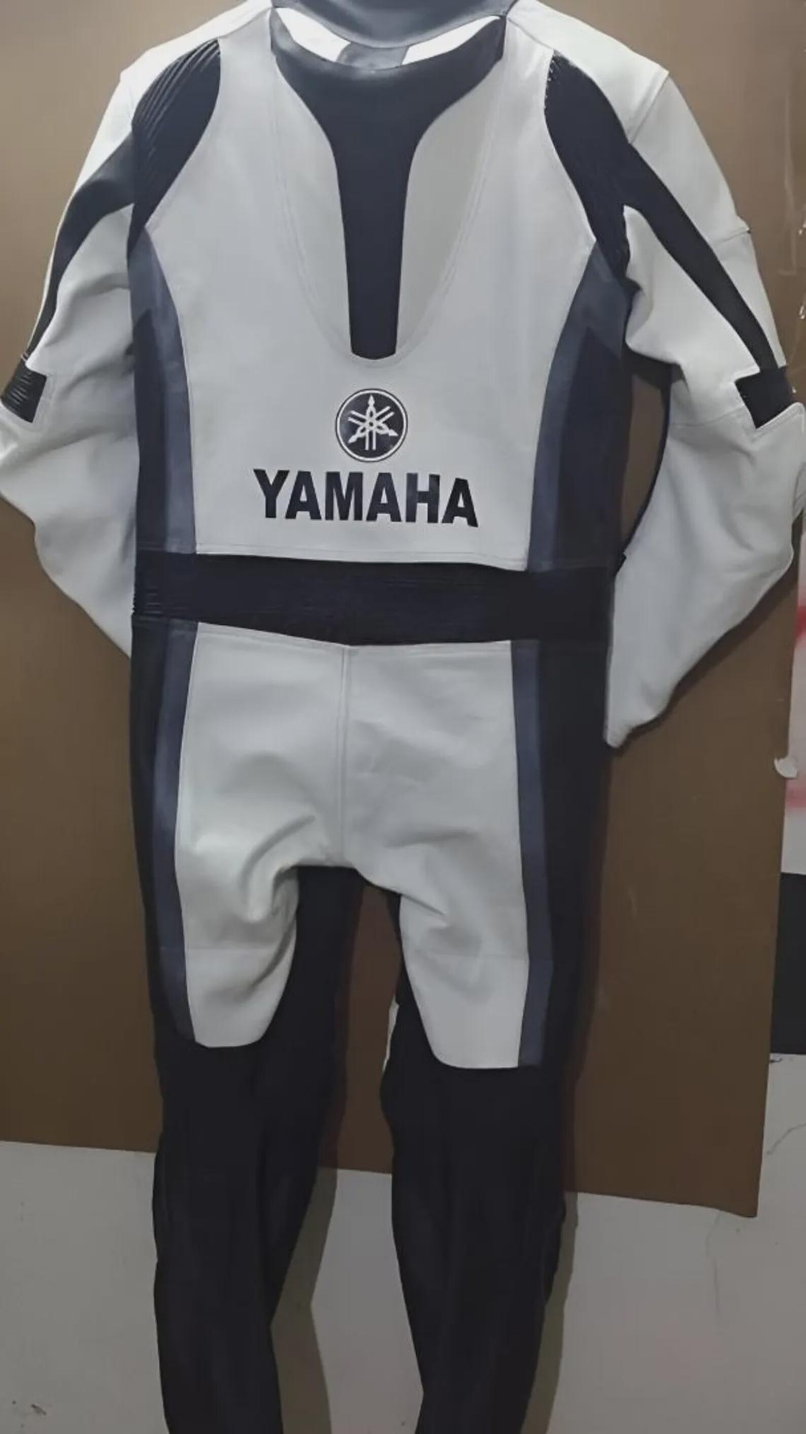 Yamaha Motorbike Racing Protected Suit. Handmade Genuine Leather ...