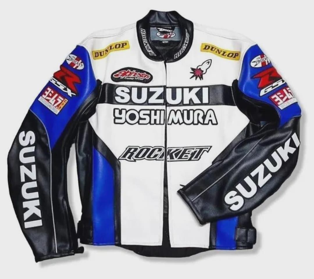 Handmade Suzuki GSX-R Racing Leather Jacket: Motogp Yoshimura Style ...