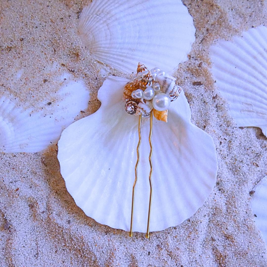 Pearl Snail Shell Hair Pins: Elegant Bridal Hair Accessories - Etsy