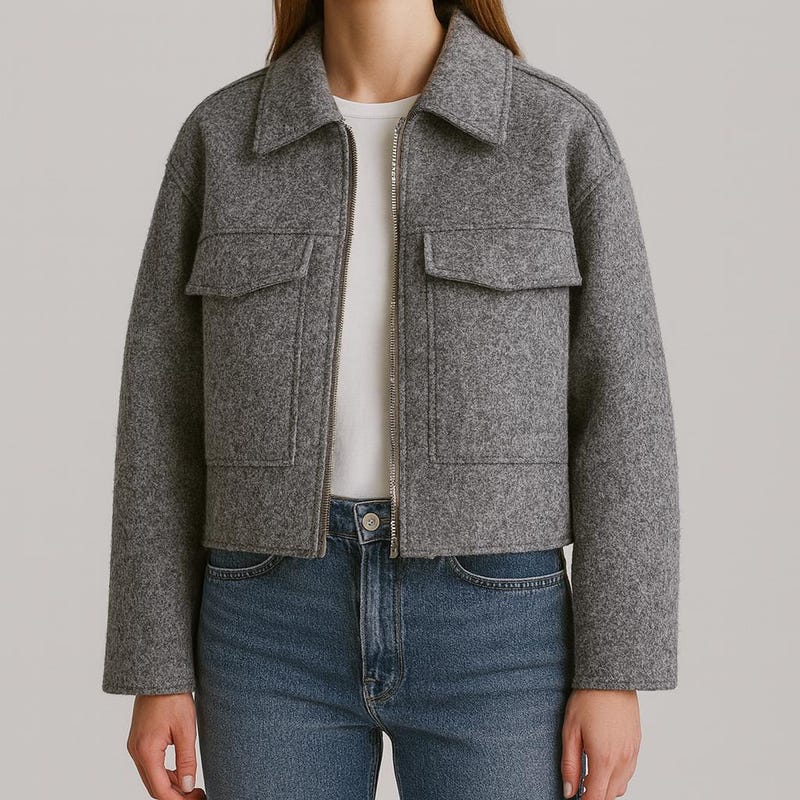 Wool Cropped Jacket - Etsy