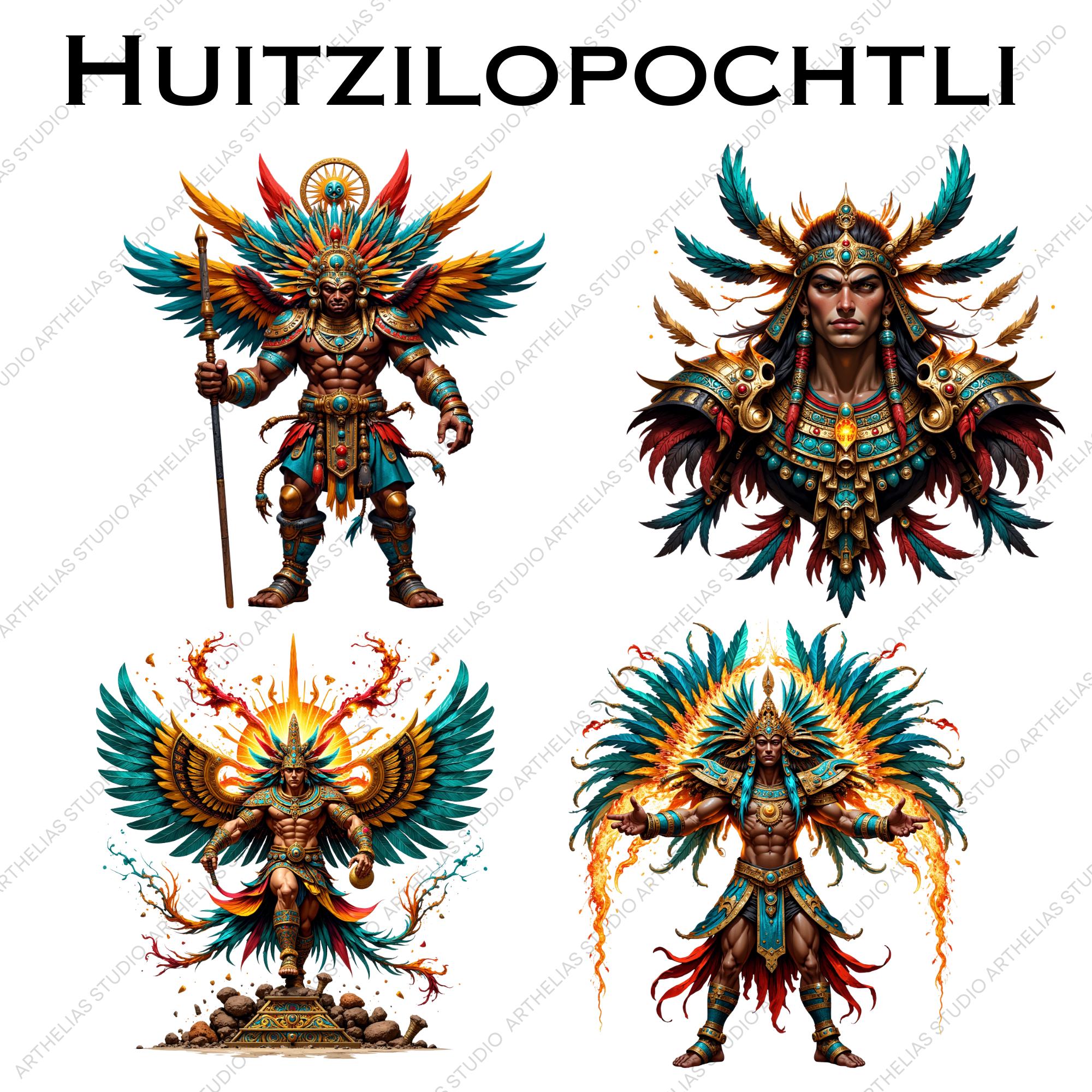 Aztec Gods Clipart Bundle – Ancient Mythology PNG for Fantasy Journals ...