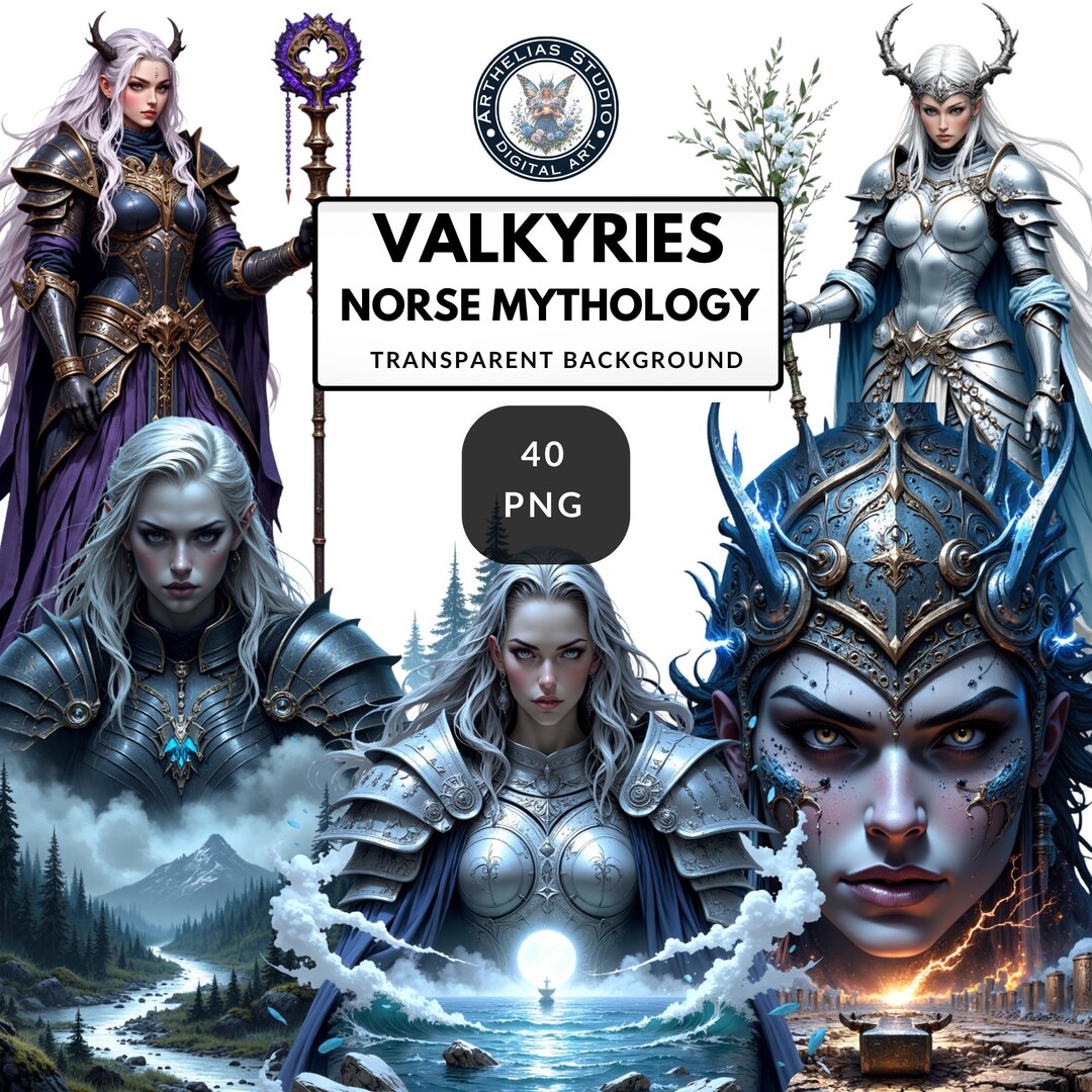 Viking Valkyrie PNG Clipart – Norse Goddess Bundle for Fantasy Art - Etsy