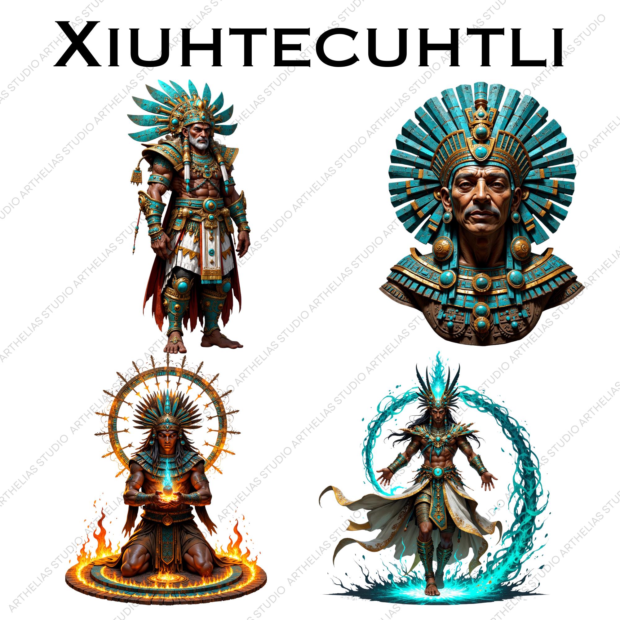 Aztec Gods Clipart Bundle – Ancient Mythology PNG for Fantasy Journals ...