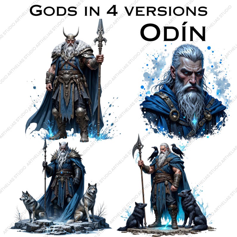 Viking Gods Clipart Set – Ancient Mythology Norse Deities - Etsy