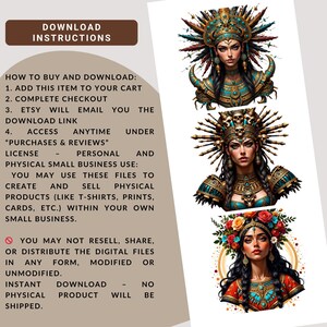 Aztec Gods Clipart – Ancient Goddess Pngs for Fantasy Junk Journals ...