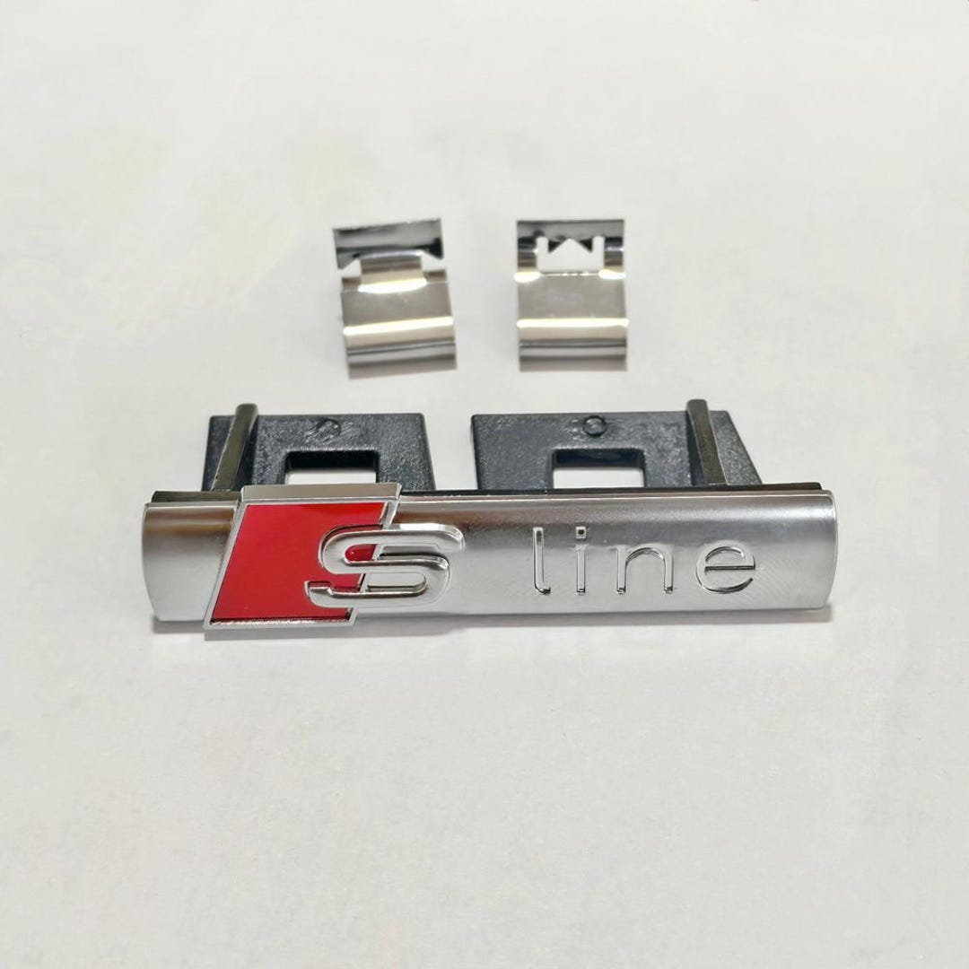 Matte Silver S-LINE Grille Emblem 7.3cm – Replacement Car Badge Logo ...