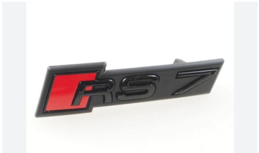Gloss Black Audi RS7 Front Grille Emblem Badge | RS7 Grill Logo ...