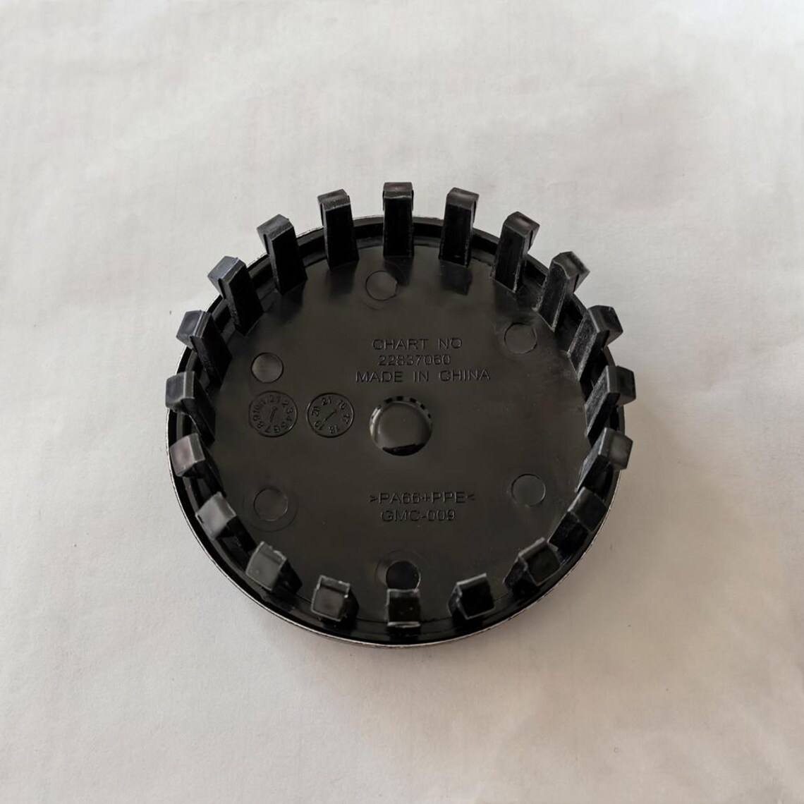 Set of 4 All Glossy Black With Grid Logo Aluminum 83mm Chevy Wheel ...
