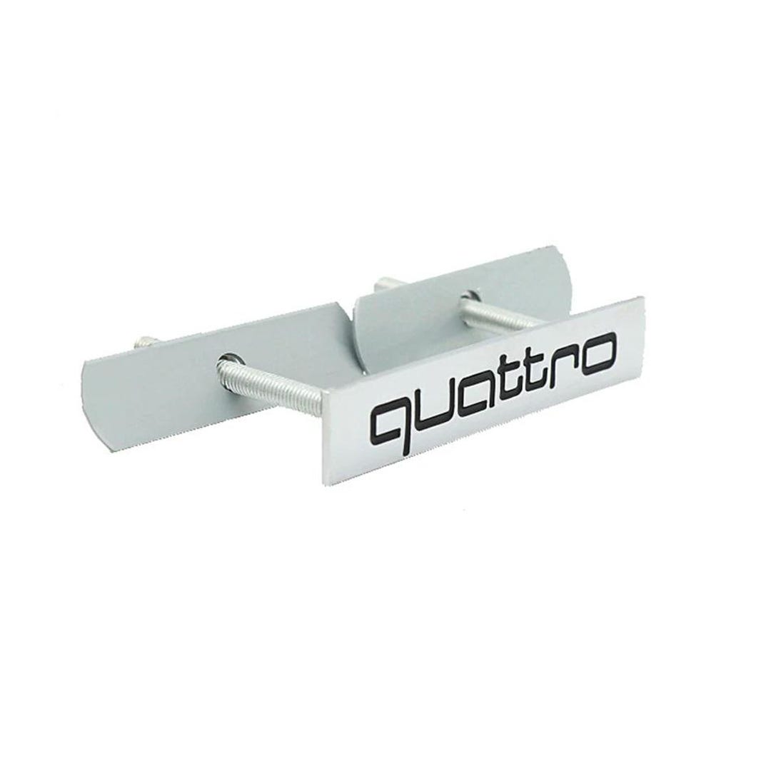79mm Quattro Chrome Front Grille Badge With Black Letters for Audi ...