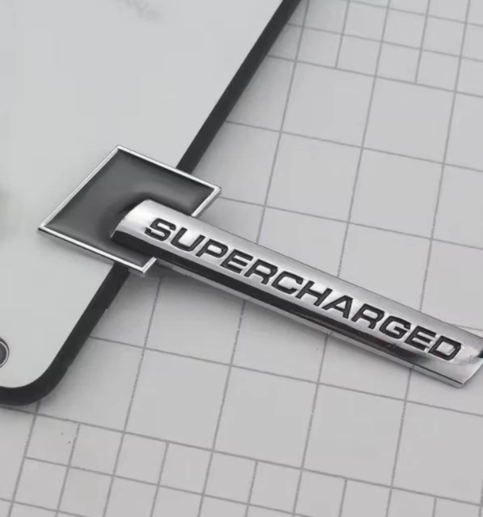 3D Metal Supercharged Car Emblem Decal Badge for Audi A3 A4 A5 A6 A8 Q3 ...