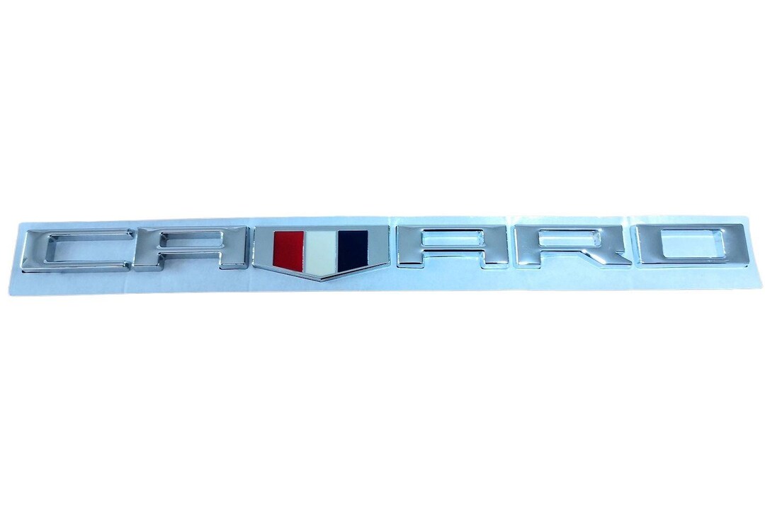Silver Camaro Side Fender Letters Emblem Badge | Chrome Adhesive ...