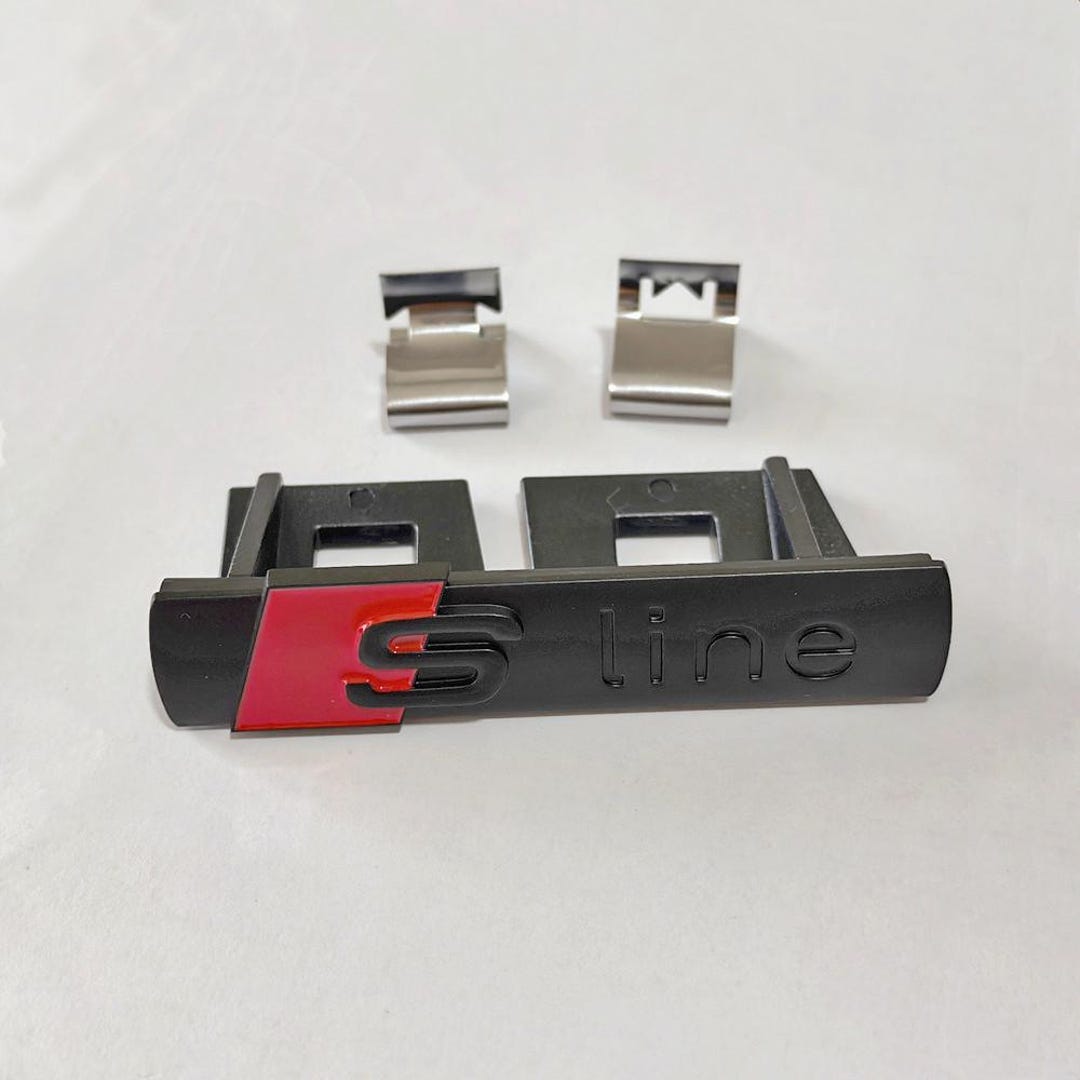 Matte Black S-LINE Grille Emblem 7.3cm – Replacement Car Badge Logo for ...