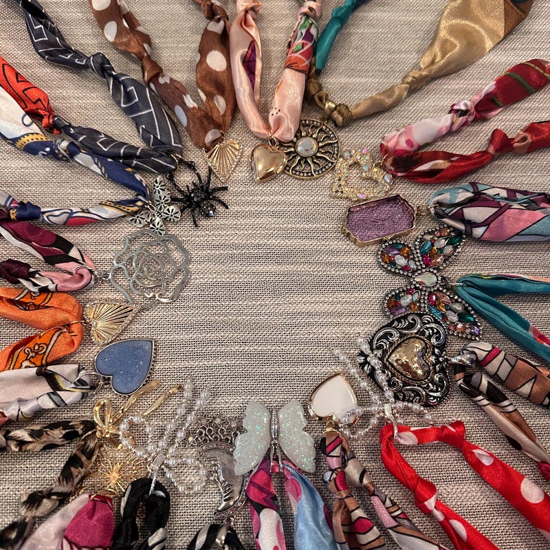 Bandana Charm Necklace - Etsy