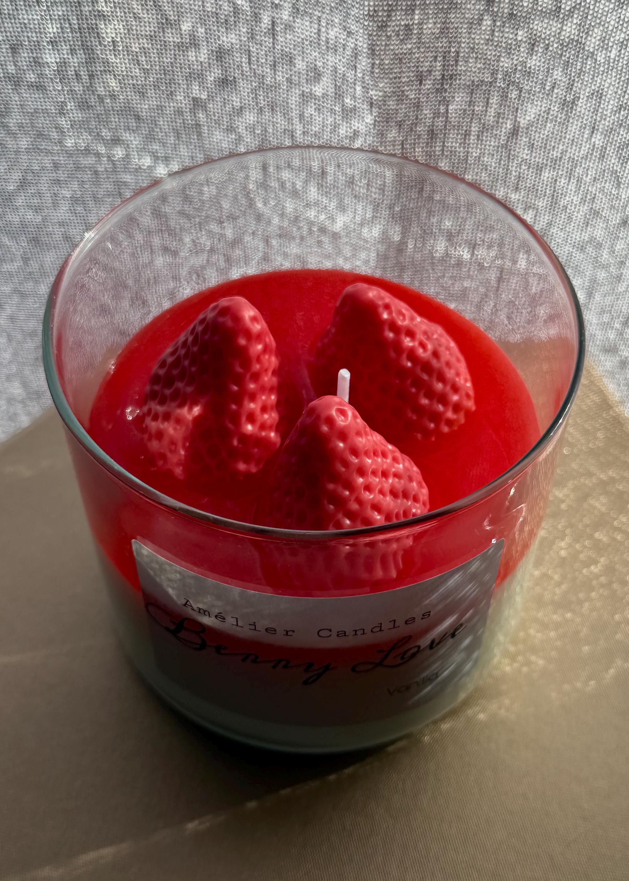 Berry Love Candle- Handmade Soy Wax Strawberry Vanilla Candle - Etsy