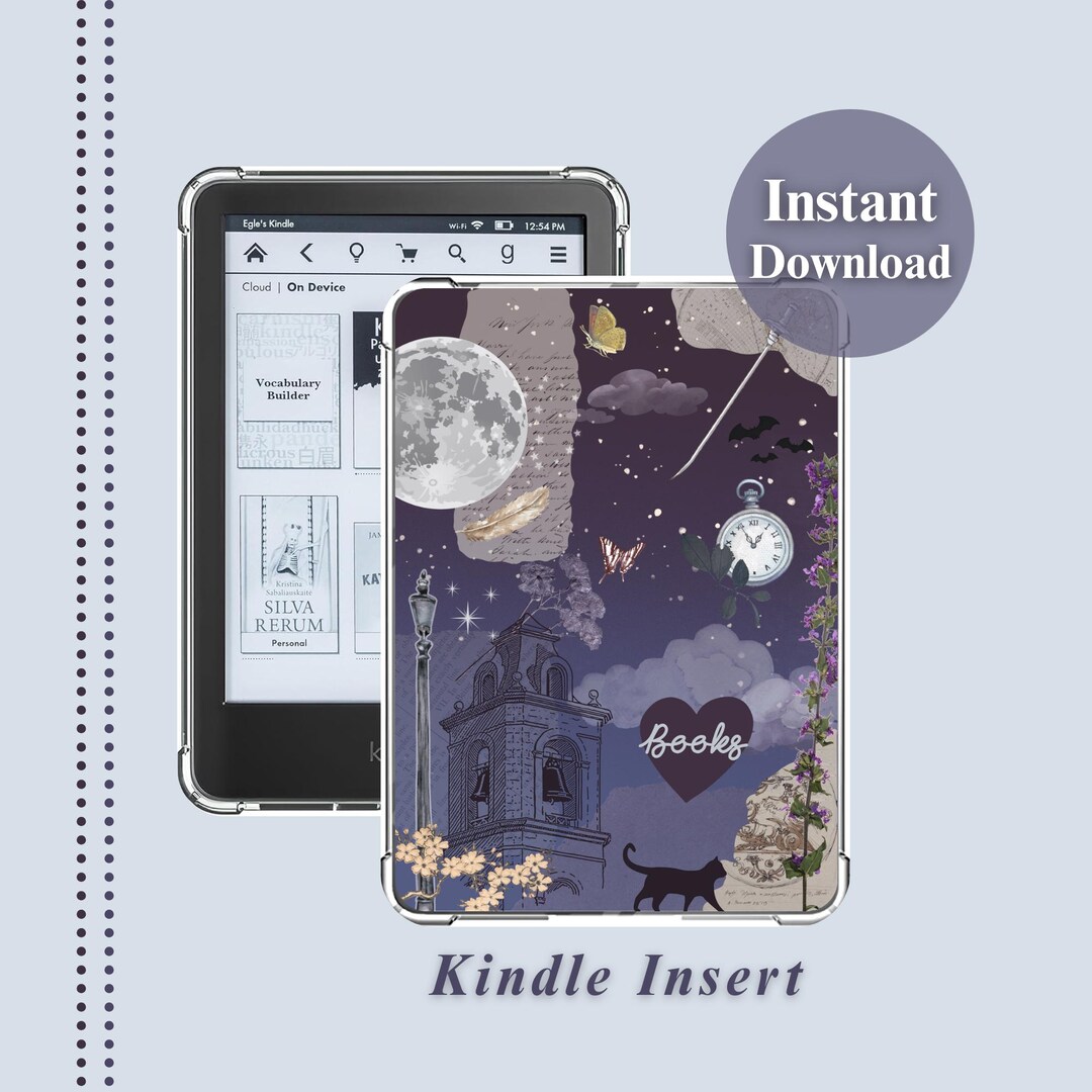 Kindle Paperwhite Insert Printable – Fantasy Themed Bookish Clear Case ...