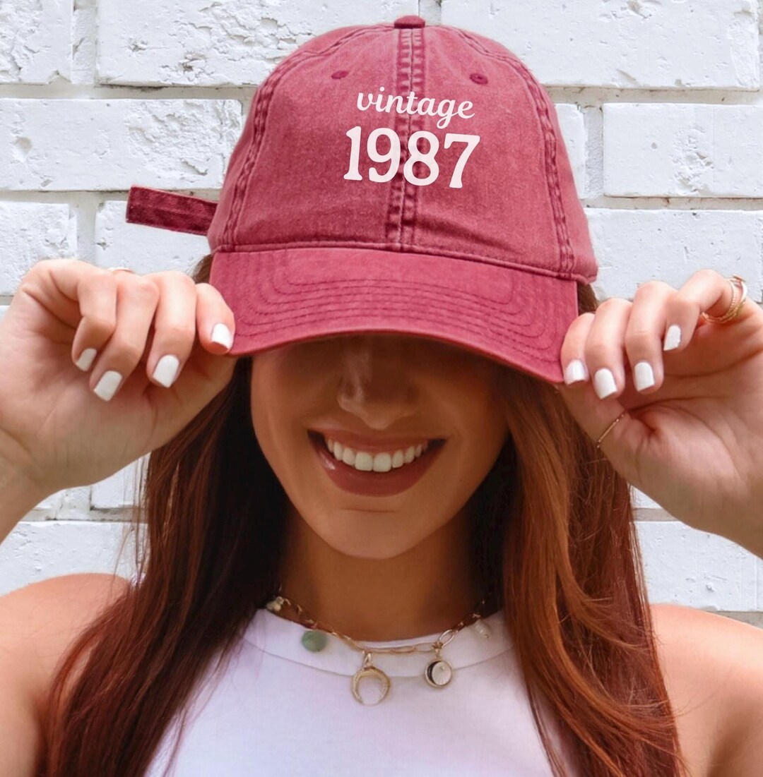 Personalized Embroidered Vintage Birth Year Baseball Cap Custom Deisgn ...