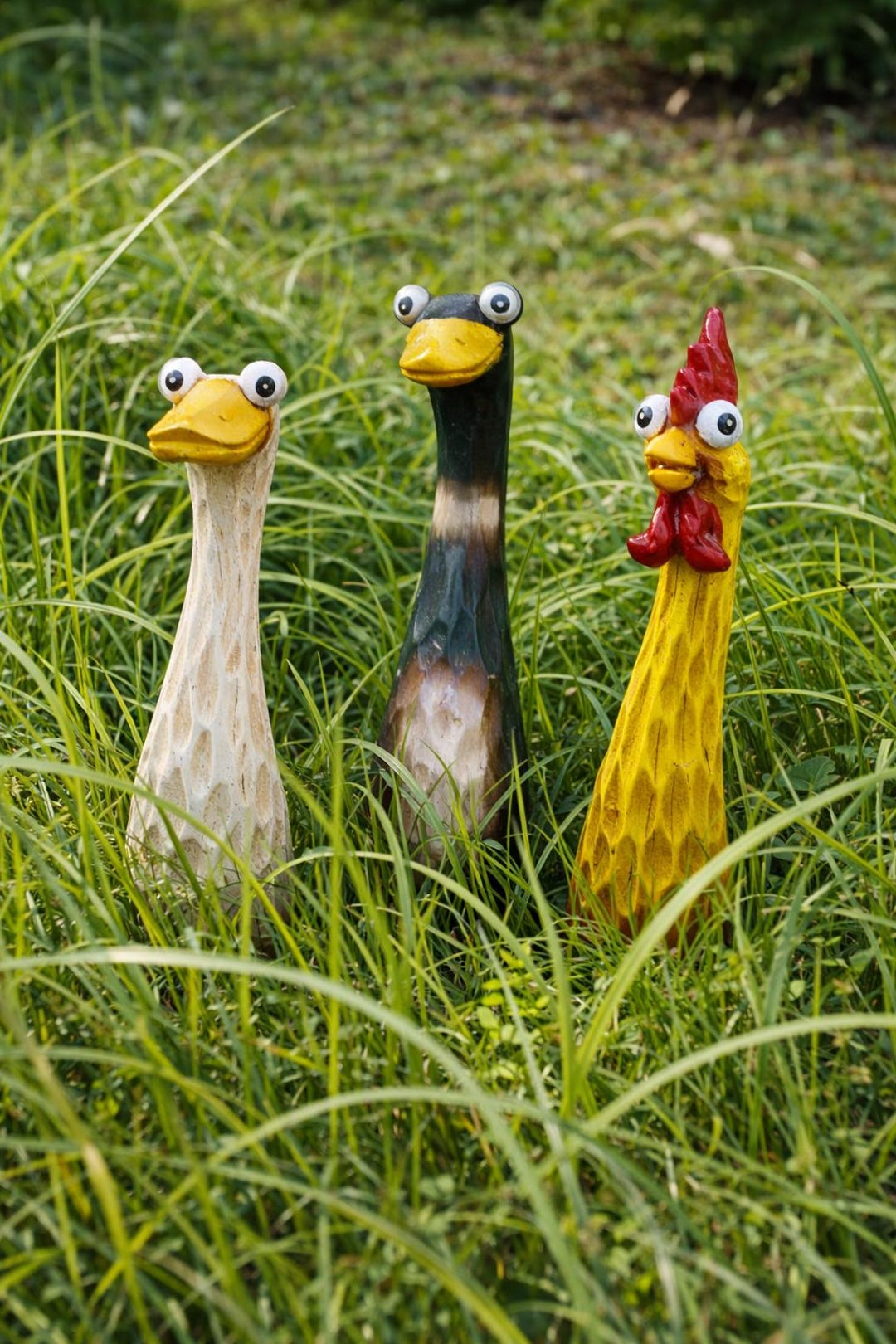 Funny Resin Duck, Goose & Chicken Garden Ornaments Statues - Etsy
