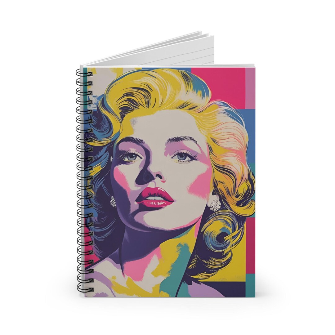 Pop Art Marilyn Monroe Inspired Notebook, Ruled Spiral Journal for ...