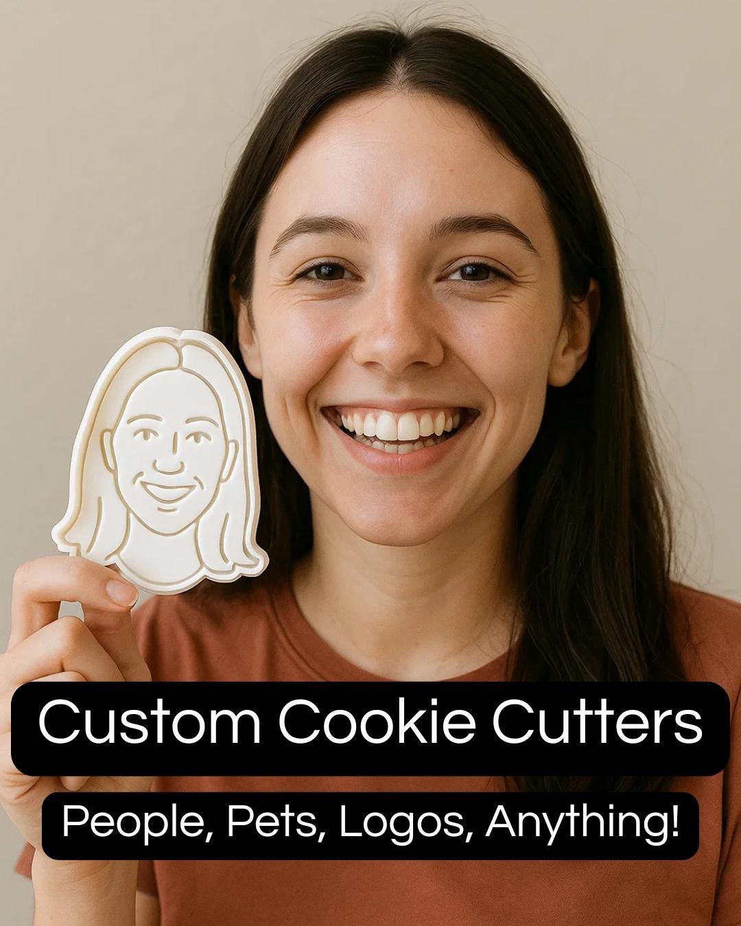 Custom Wedding Cookie/clay Cutter From Your Photo – Face, Pet, or ...