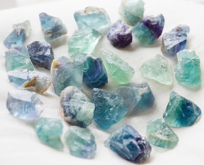 Raw Fluorite Crystals Not Drilled Rough Natural Fluorite - Etsy