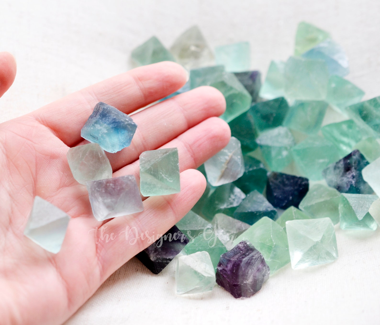 Fluorite Octahedron Crystals - Not Drilled - Rough Natural Fluorite ...