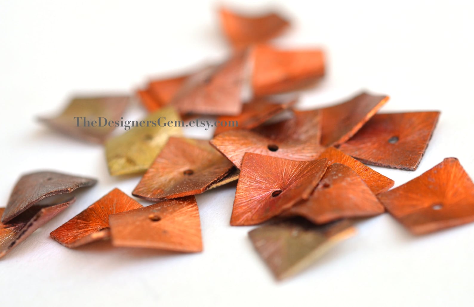 One Brushed Multi Color Oxidized Copper and Fire Torched | Etsy