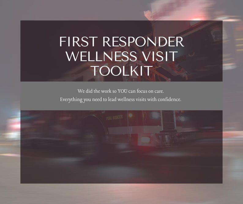 First Responder Wellness Visit Toolkit - Etsy