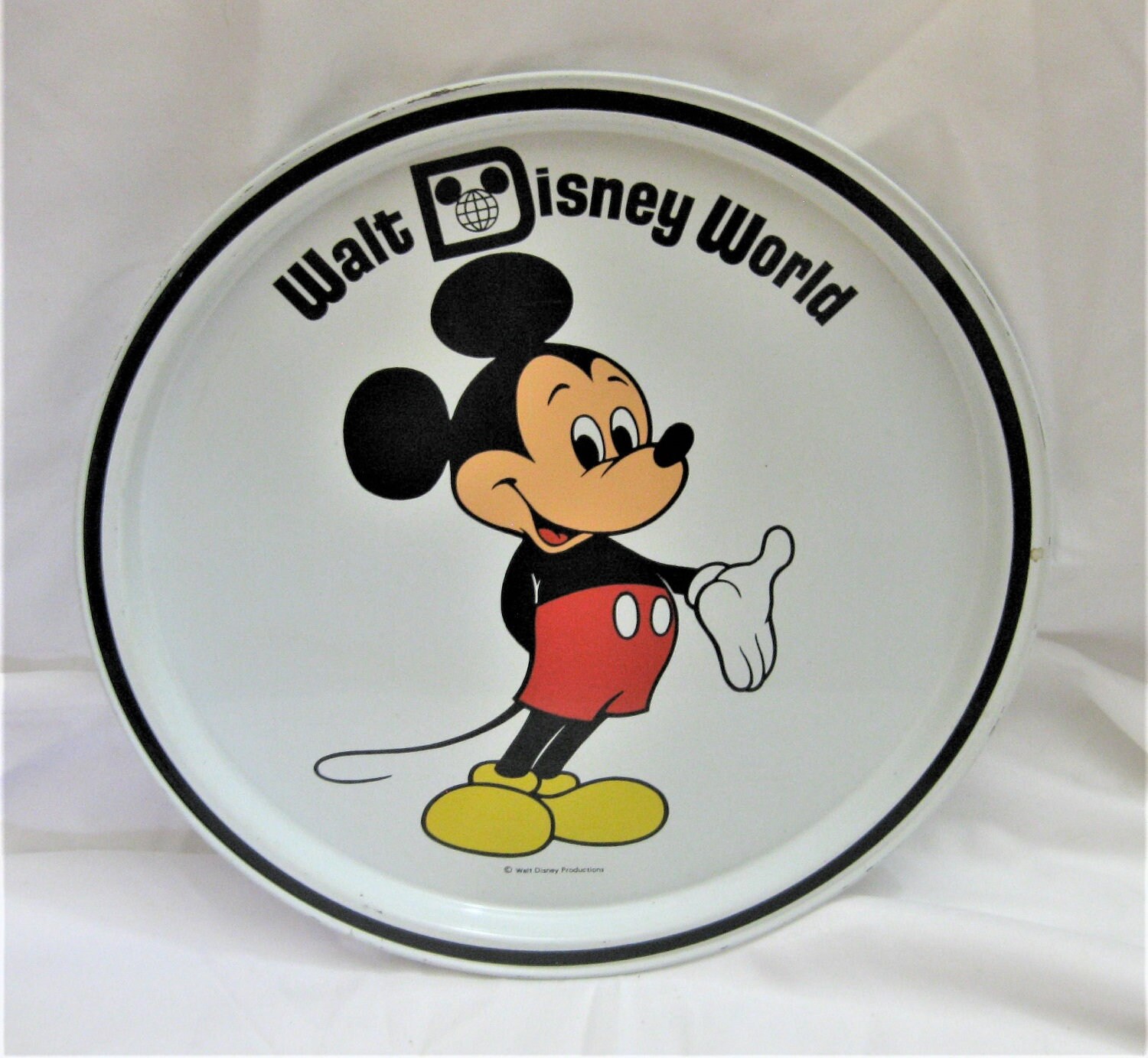 Walt Disney World Mickey Mouse Round Metal Tray 11" - Etsy
