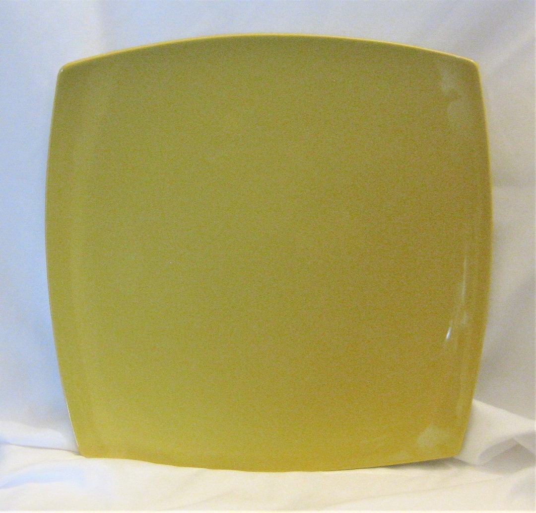 Platter Charge Plate Ceramic Square 12 1/2" Light Olive - Etsy