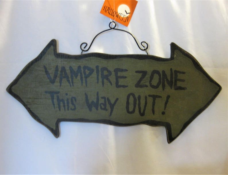 Halloween Vampire Zone Wood Sign 18" - Etsy