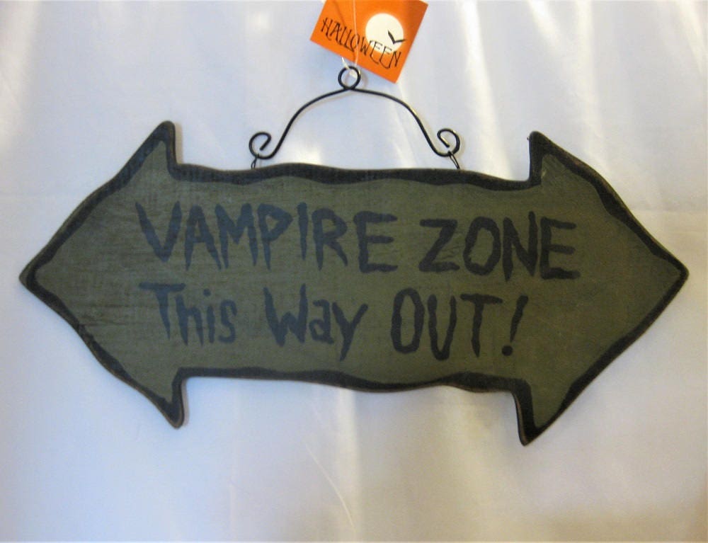 Halloween Vampire Zone Wood Sign 18" - Etsy