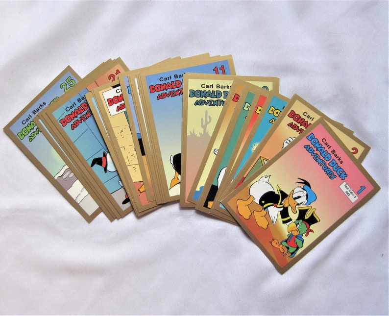 Carl Banks Donald Duck Adventures Trading Cards Complete Set - Etsy