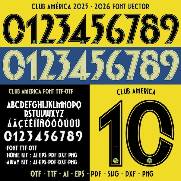 Club American Font - Etsy