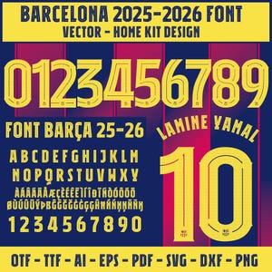 Lamine Yamal Font Vector - Etsy