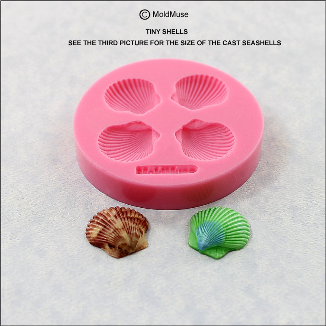 Seashell Silicone Mold Sea Shell Resin, Polymer Clay, Fondant, Candy ...