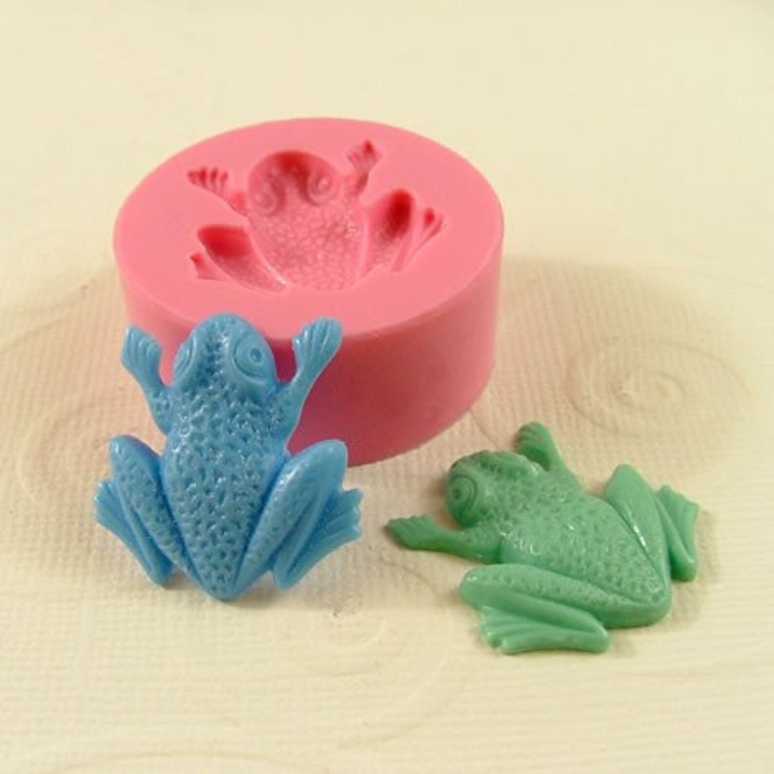 Frog Cabochon Flexible Silicone Mold/mould (23mm) for Crafts, Jewelry ...