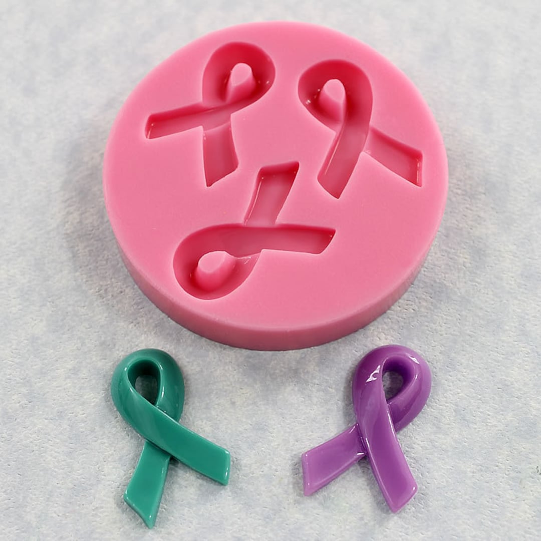 Awareness Ribbon Mold Silicone Mould Resin Polymer Clay Fondant Candy ...