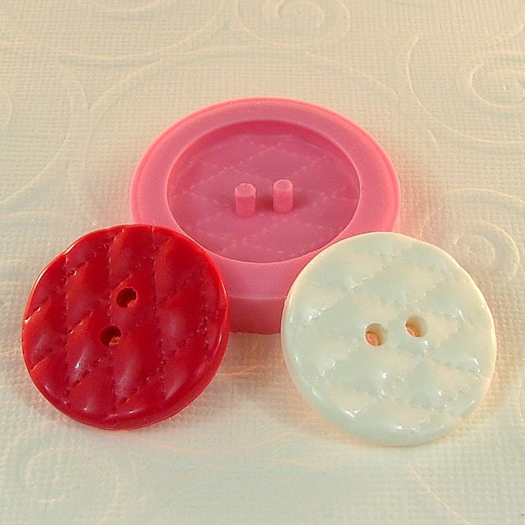 Quilted Button Mold Flexible Silicone Mould Resin Mold Polymer Clay ...